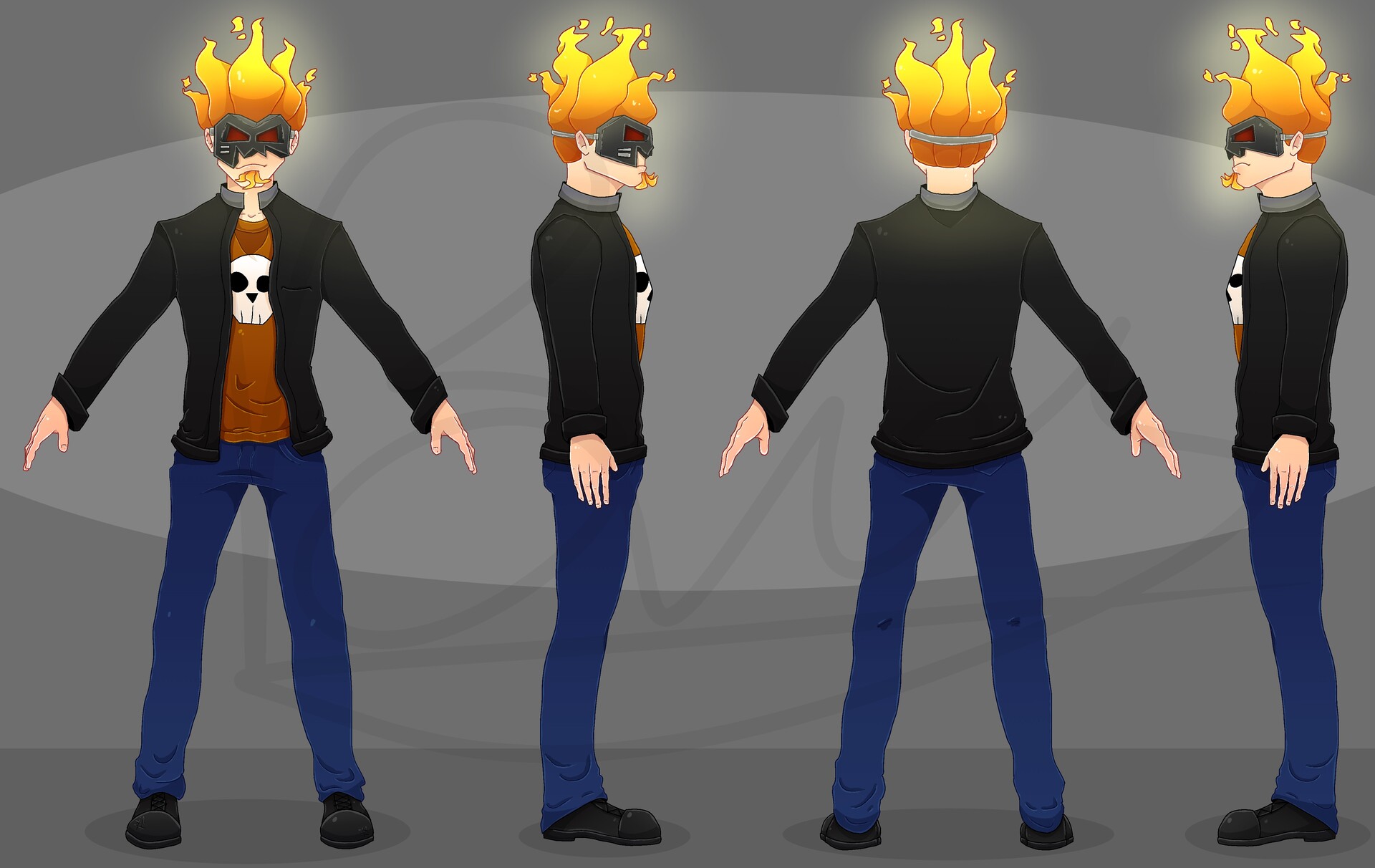 ArtStation - Lava Delirious Character Turnaround Sheet