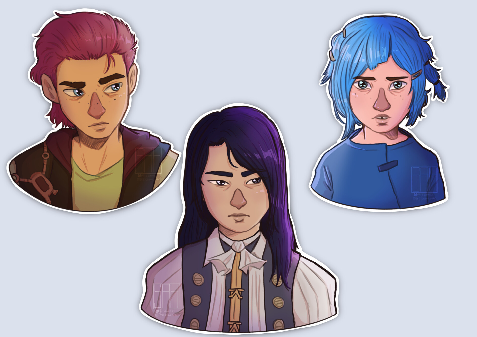 ArtStation - Arcane Girls - Vi, Caitlyn & Powder