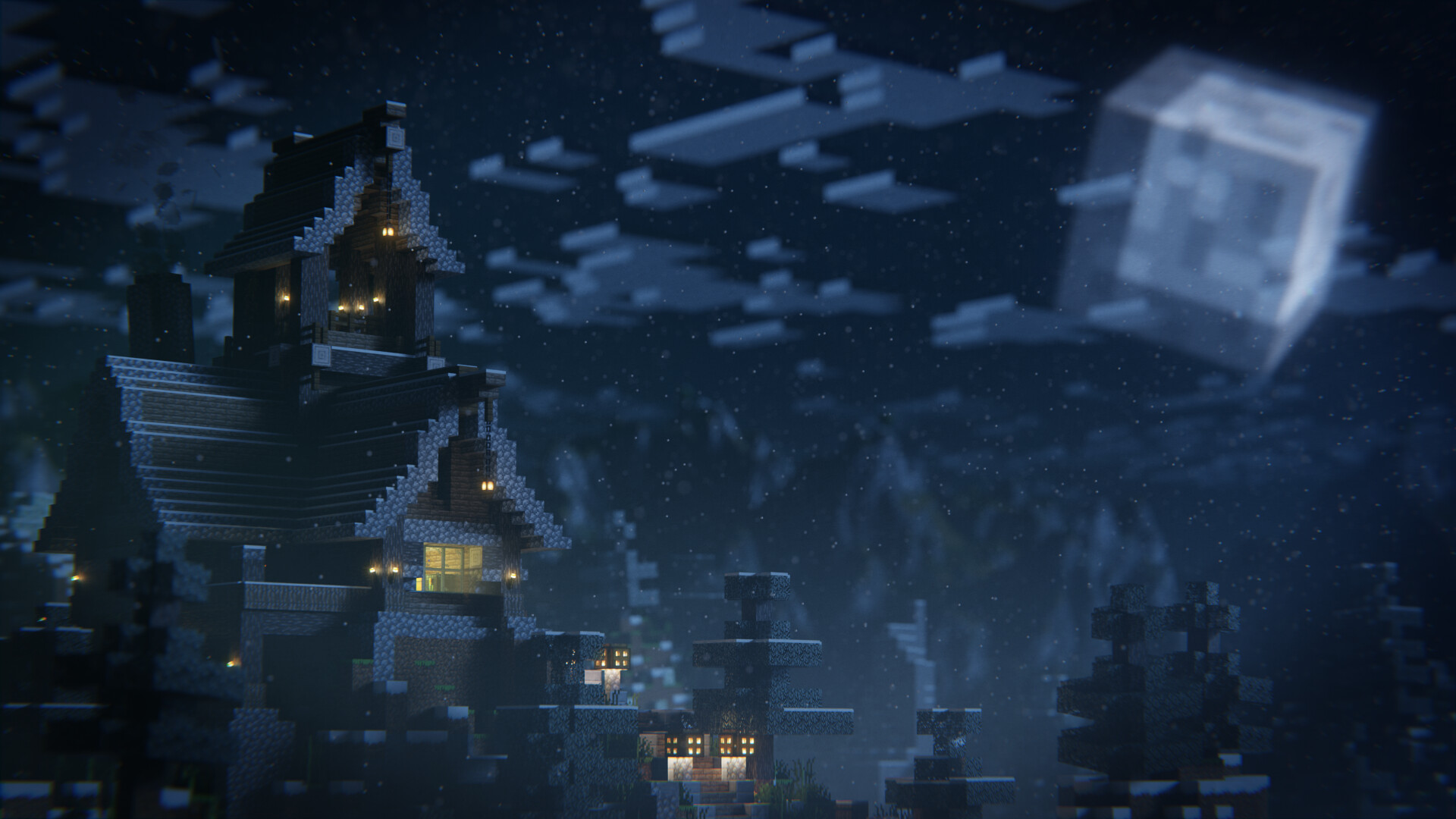 ArtStation - Winter Minecraft survival House