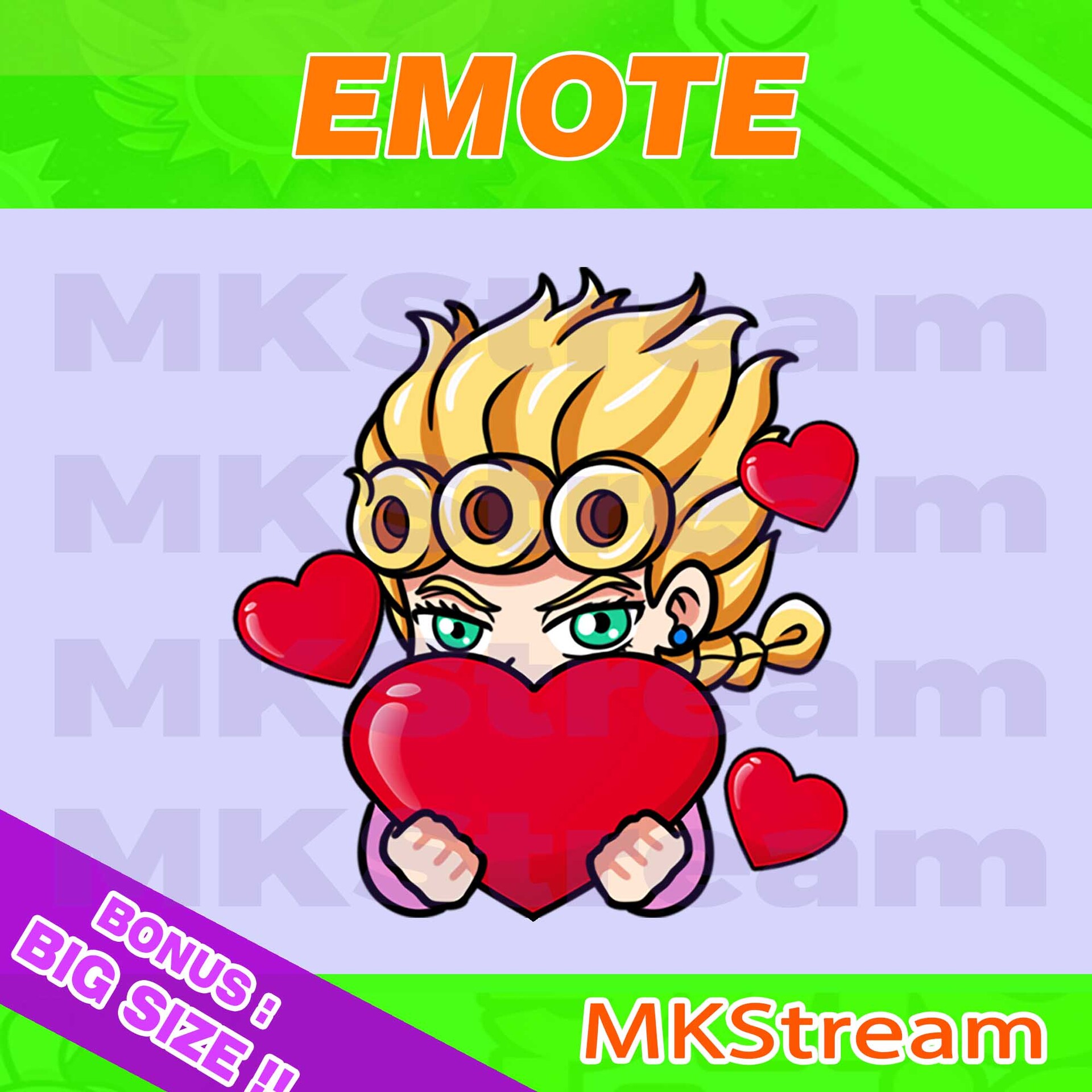 ArtStation - Twitch emotes jojo giorno giovanna love