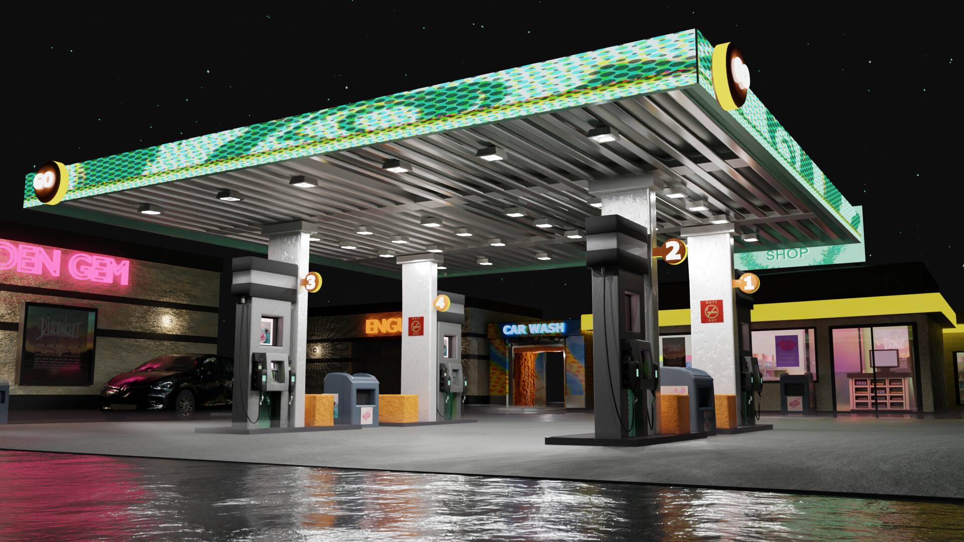 ArtStation - Night Garage