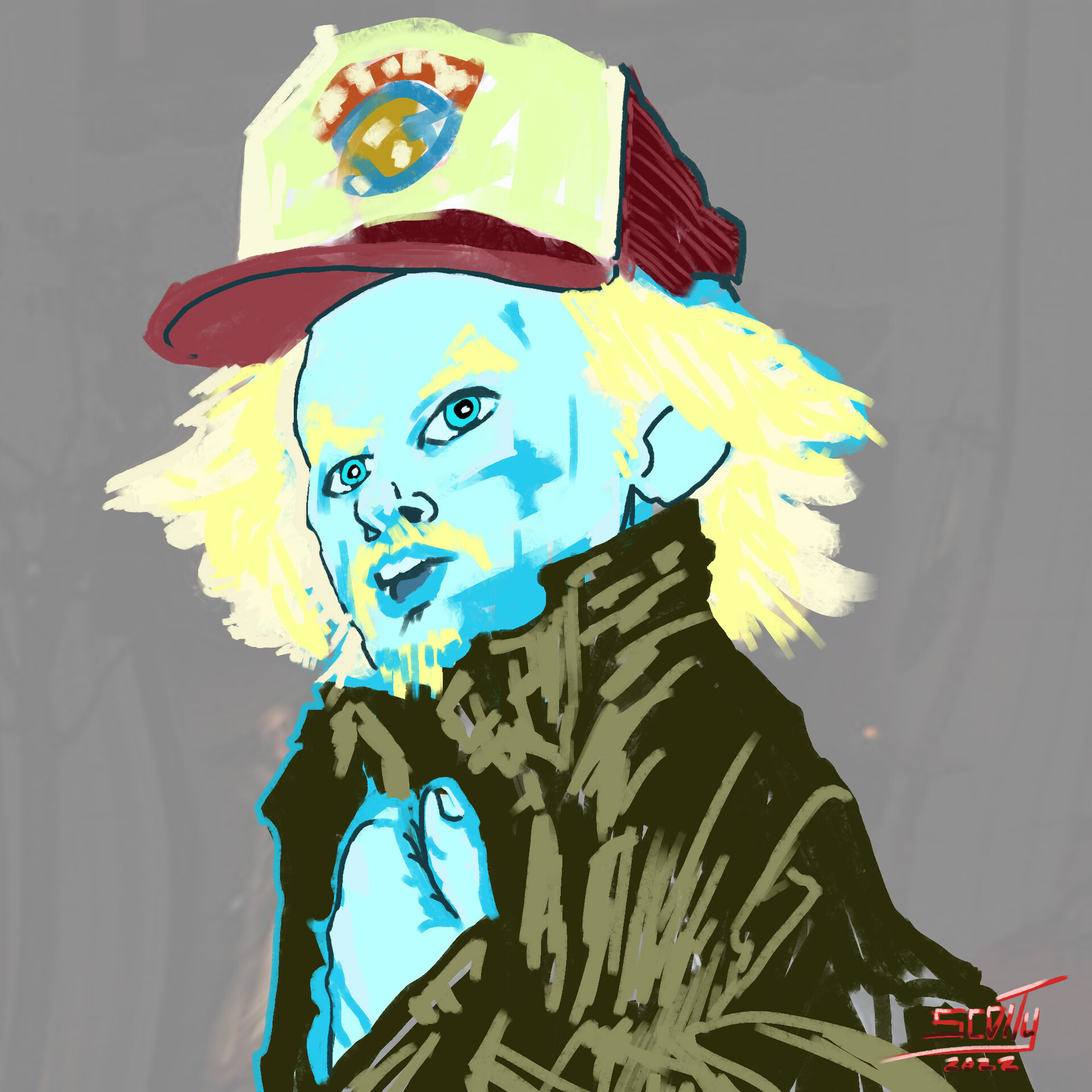 M. Scott Hull - 2022 Caricature Challenge 31 paintings 31 days