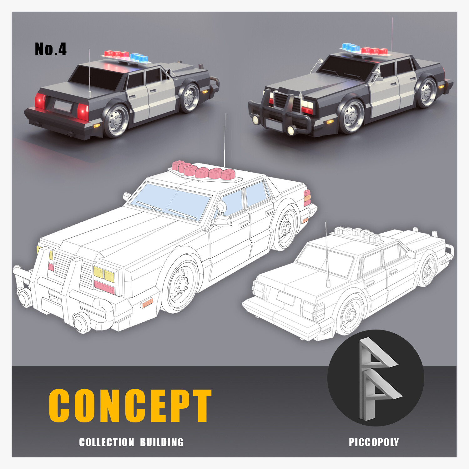 ArtStation - concept low poly fantasy cars