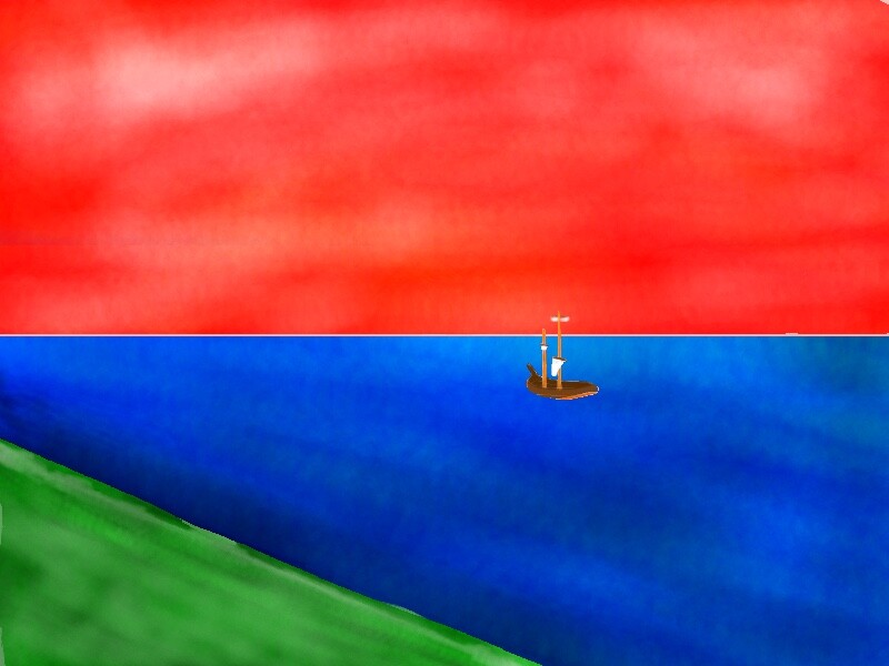 ArtStation - Red sky boat