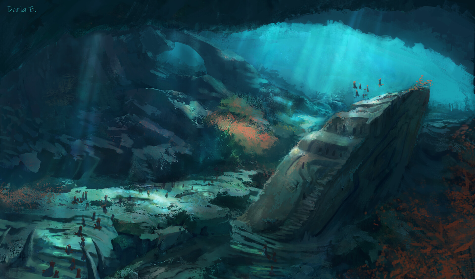 ArtStation - Underwater project - Initial concepts
