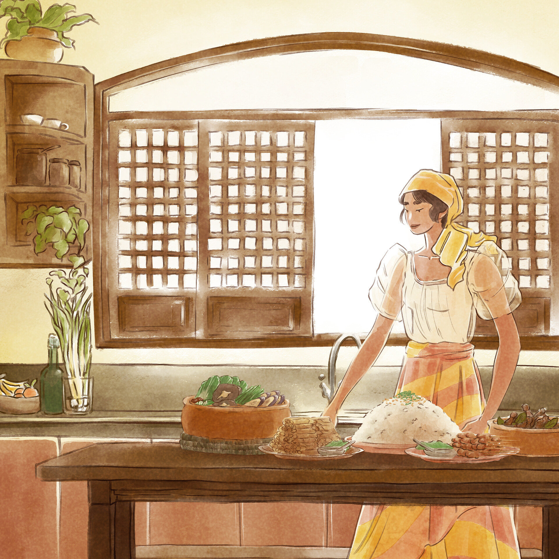ArtStation - Kusina 〰 Philippine Kitchen Illustration 2022