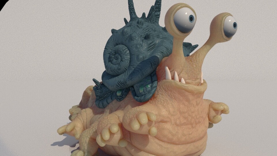 ArtStation - Snail King - 3D model base WIP
