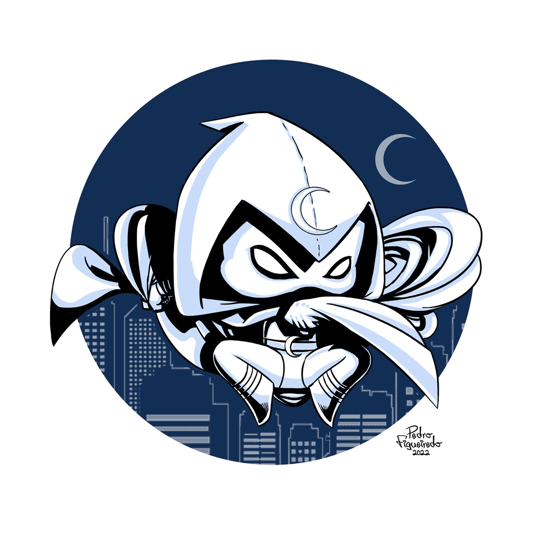 how to draw chibi moon knight