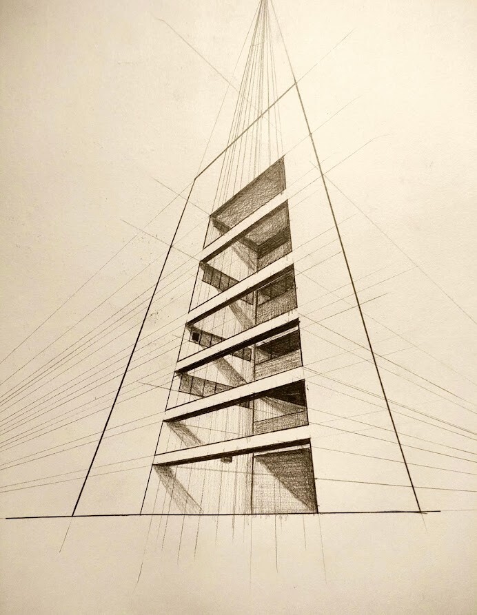 how to draw worms eye view