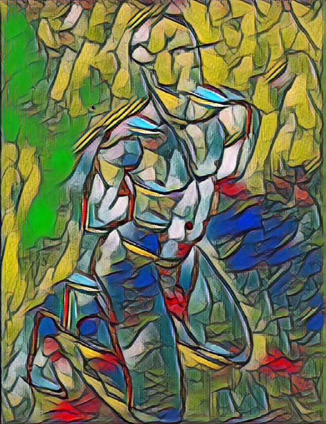 ArtStation - Fragmented Man Tied Back