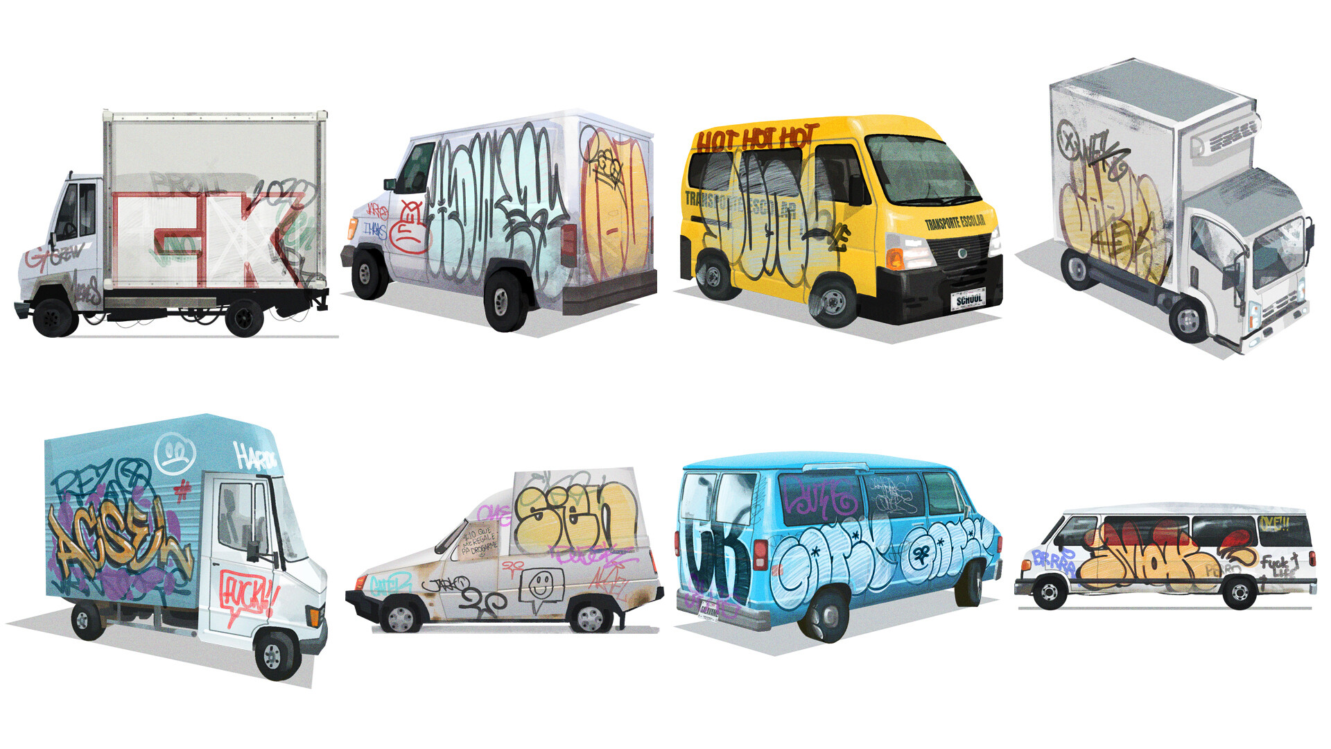 ArtStation - Graffiti buses