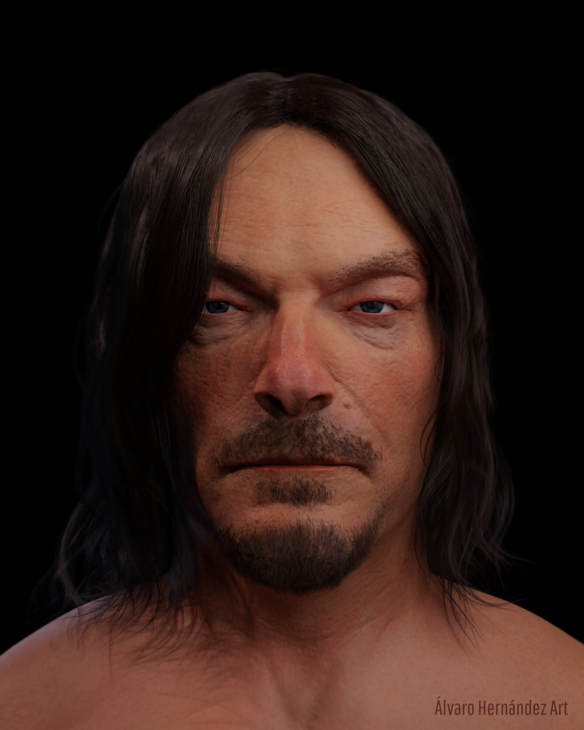 ArtStation - Character inspired by Norman Reedus' Daryl Dixon