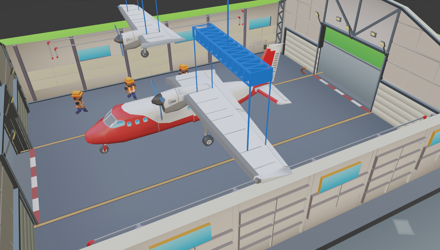 ArtStation - Airplane Inc: Plane Service Station