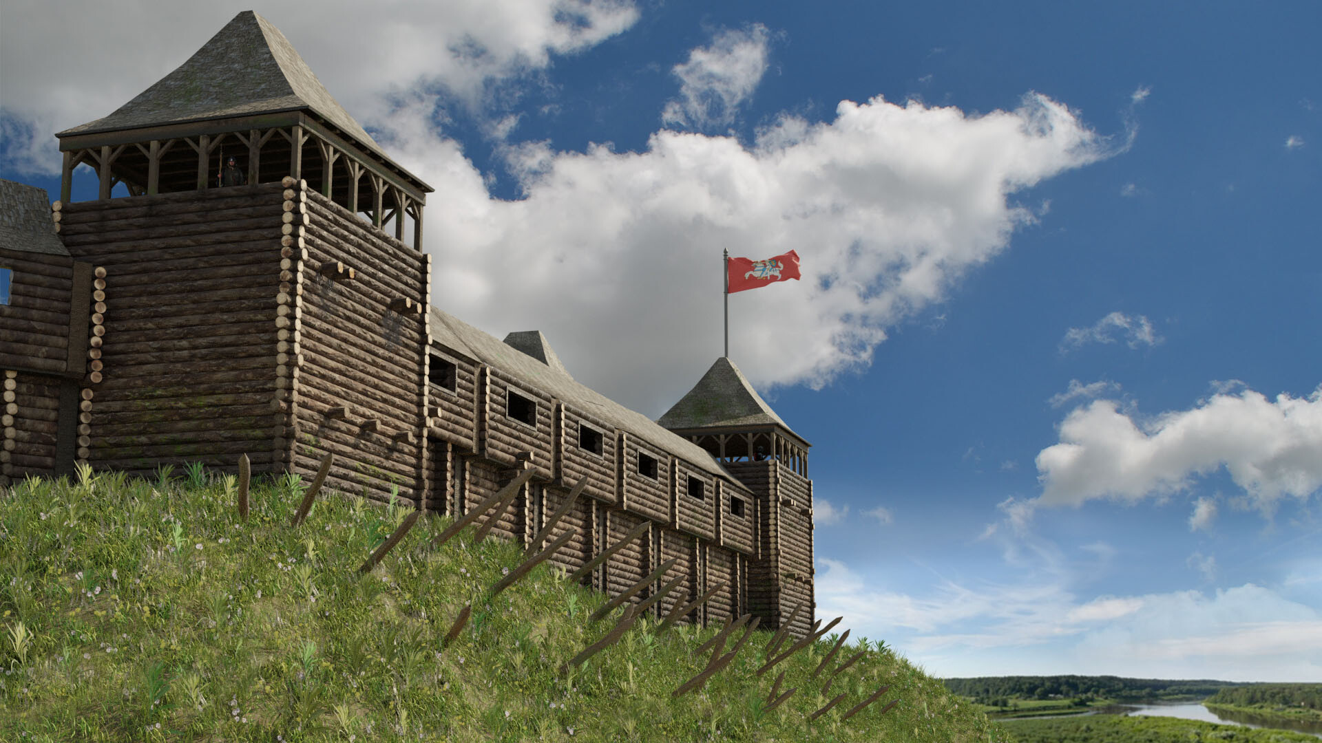 ArtStation - Wooden castle