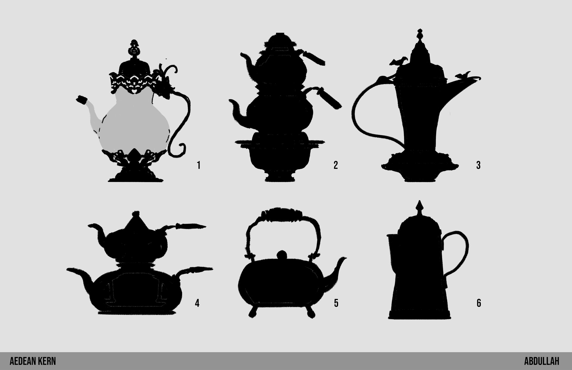 ArtStation - Tea - Prop Design - Silhouettes