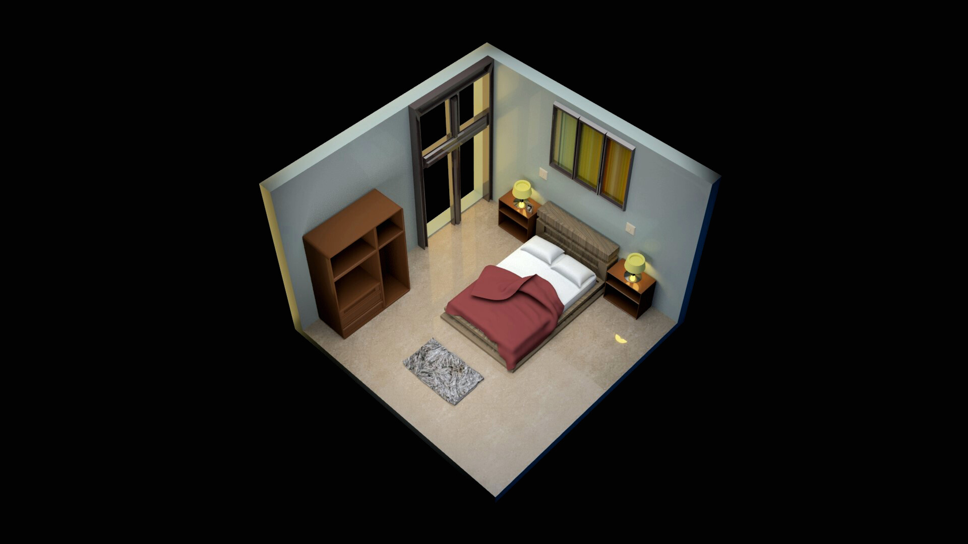 ArtStation - isometric Bedroom