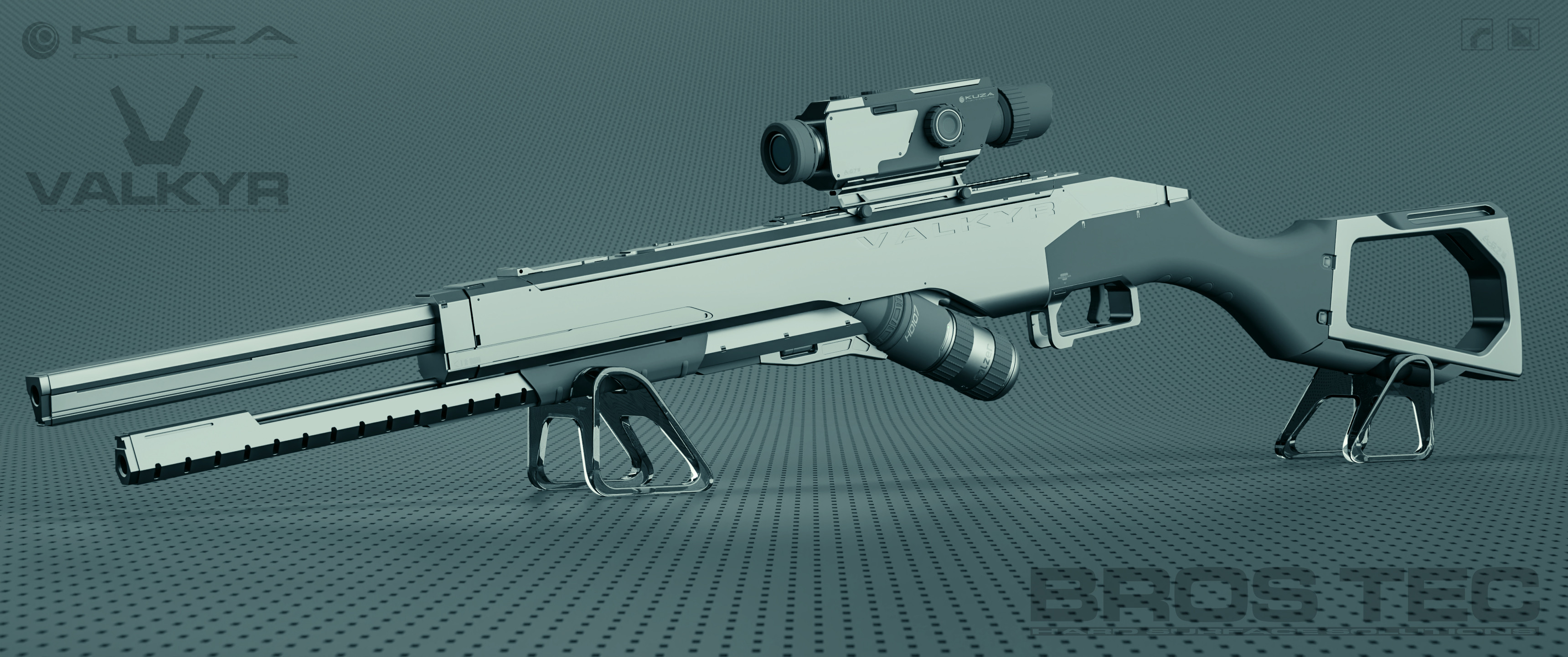 Blender Bros - Sci-Fi Energy Sniper Rifle Design in Blender