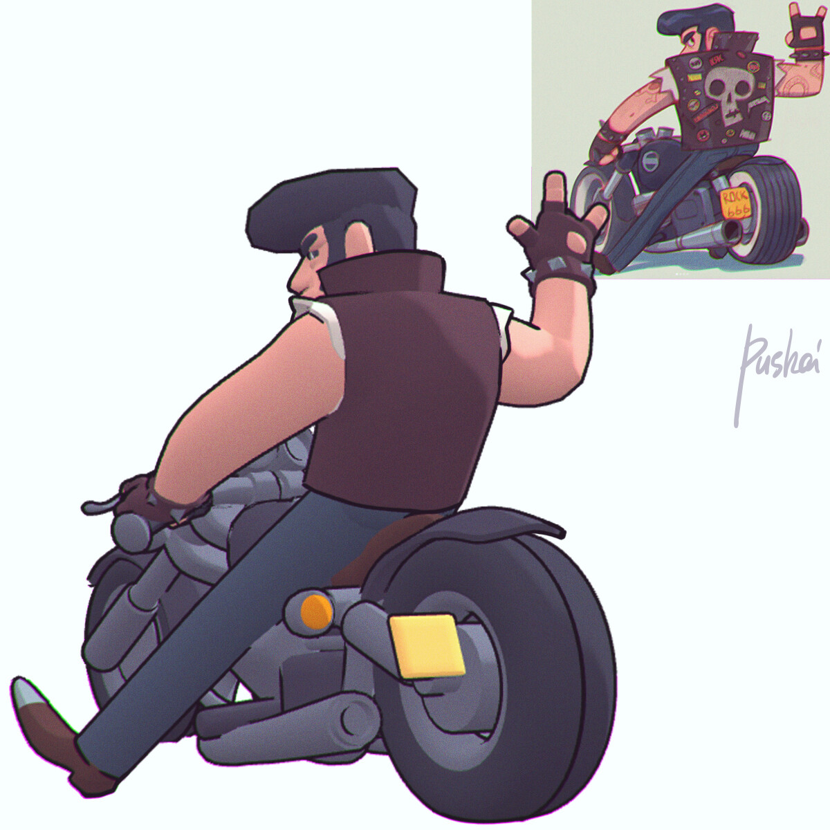 Aleksandr Pushai - Biker