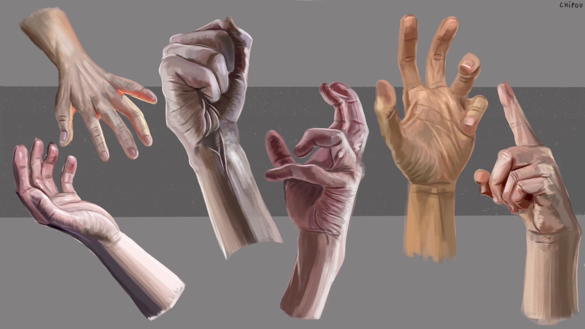 ArtStation - Hands studies