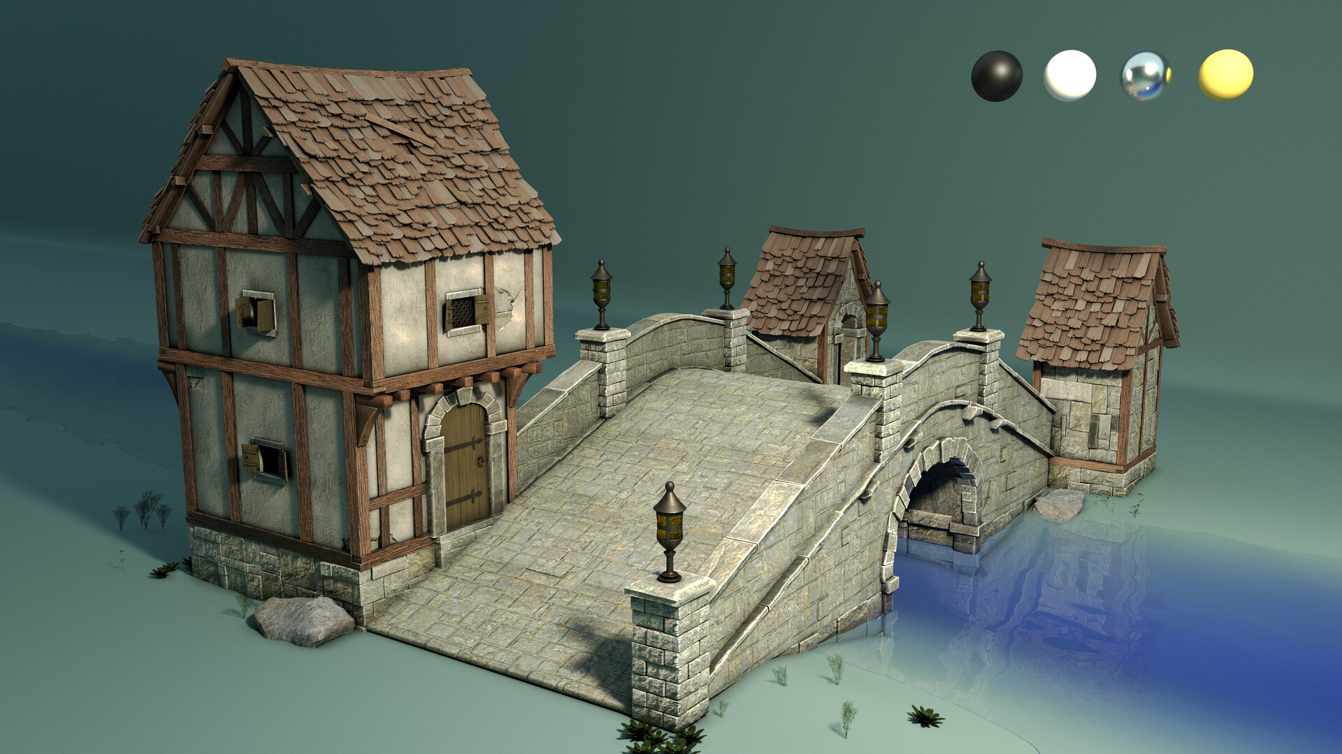 ArtStation - Medieval bridge (Back view)