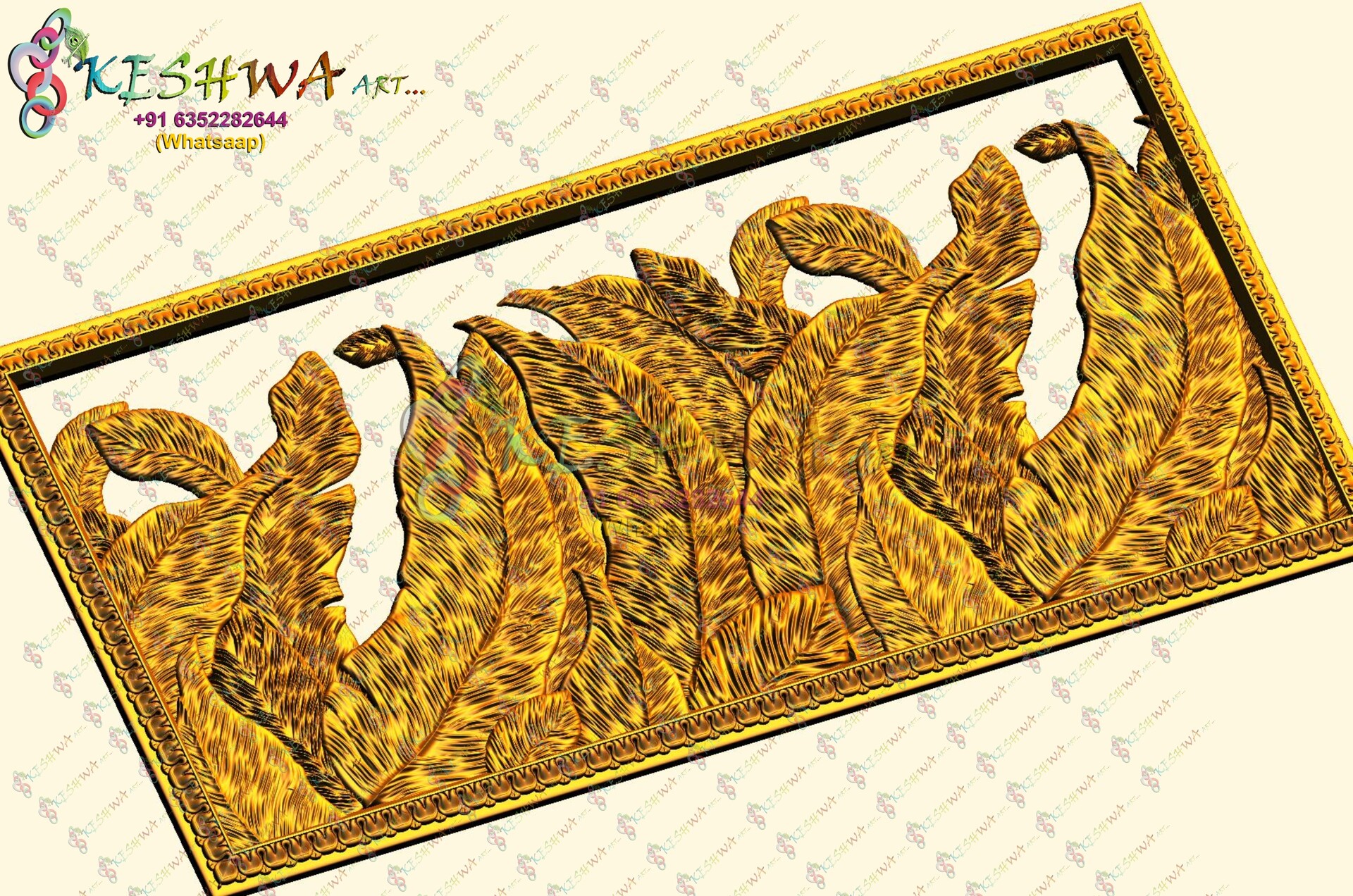 ArtStation - stone leaf cnc work