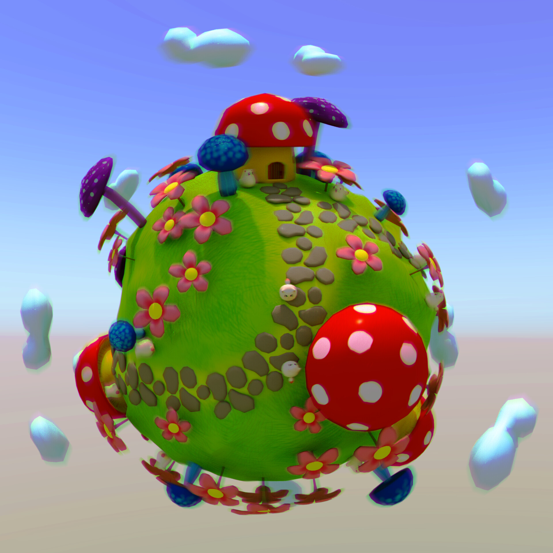 Mini Planets Illustration