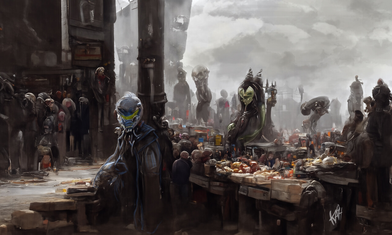 ArtStation - Alien market