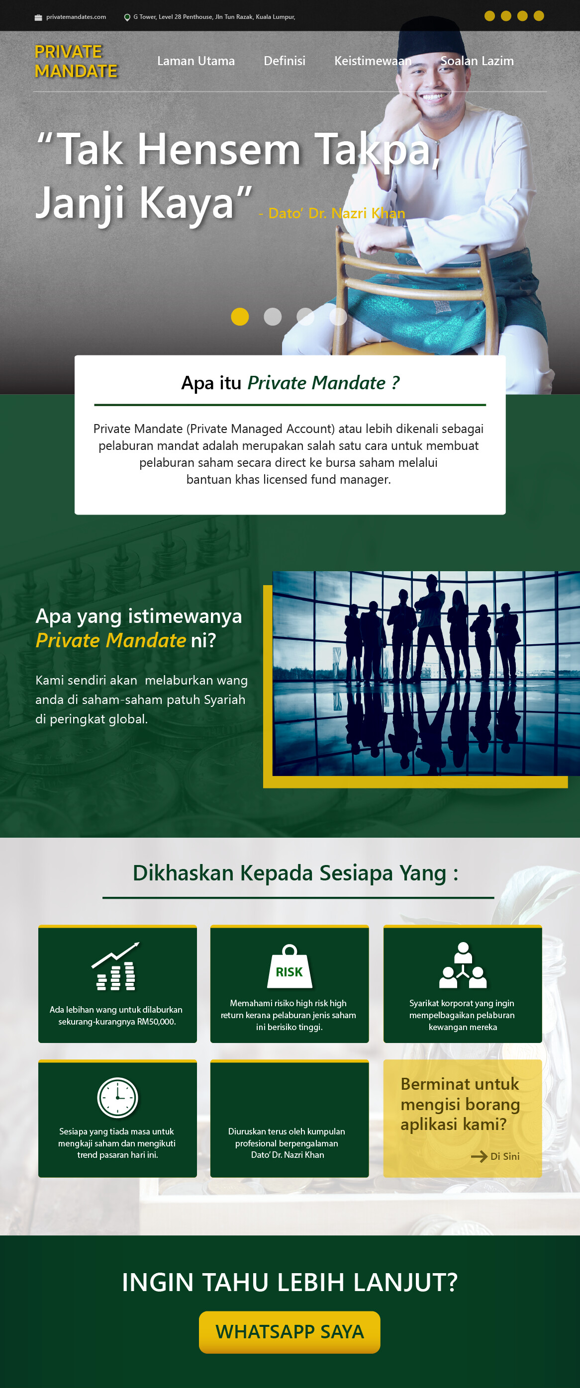 ArtStation - Private Mandate's Landing Page Design