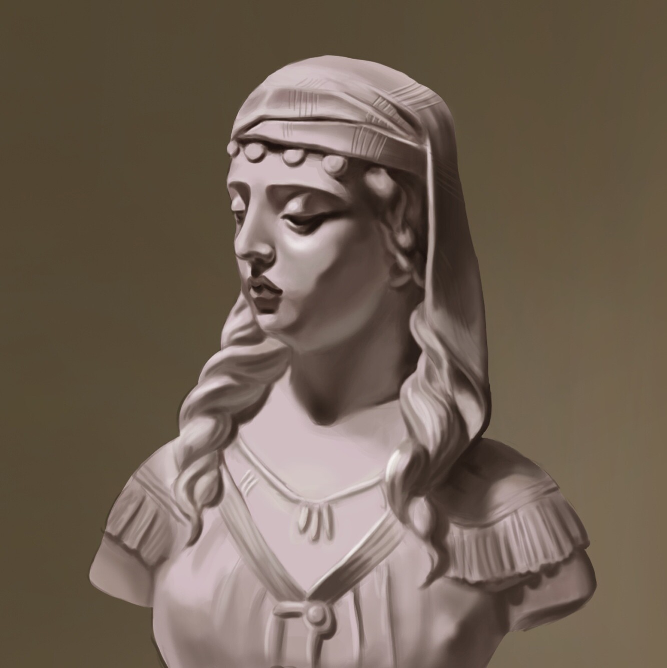 ArtStation - stone bust