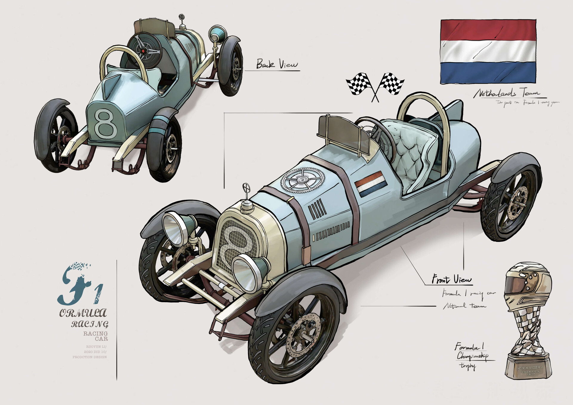 ArtStation - vintage F1 racing car