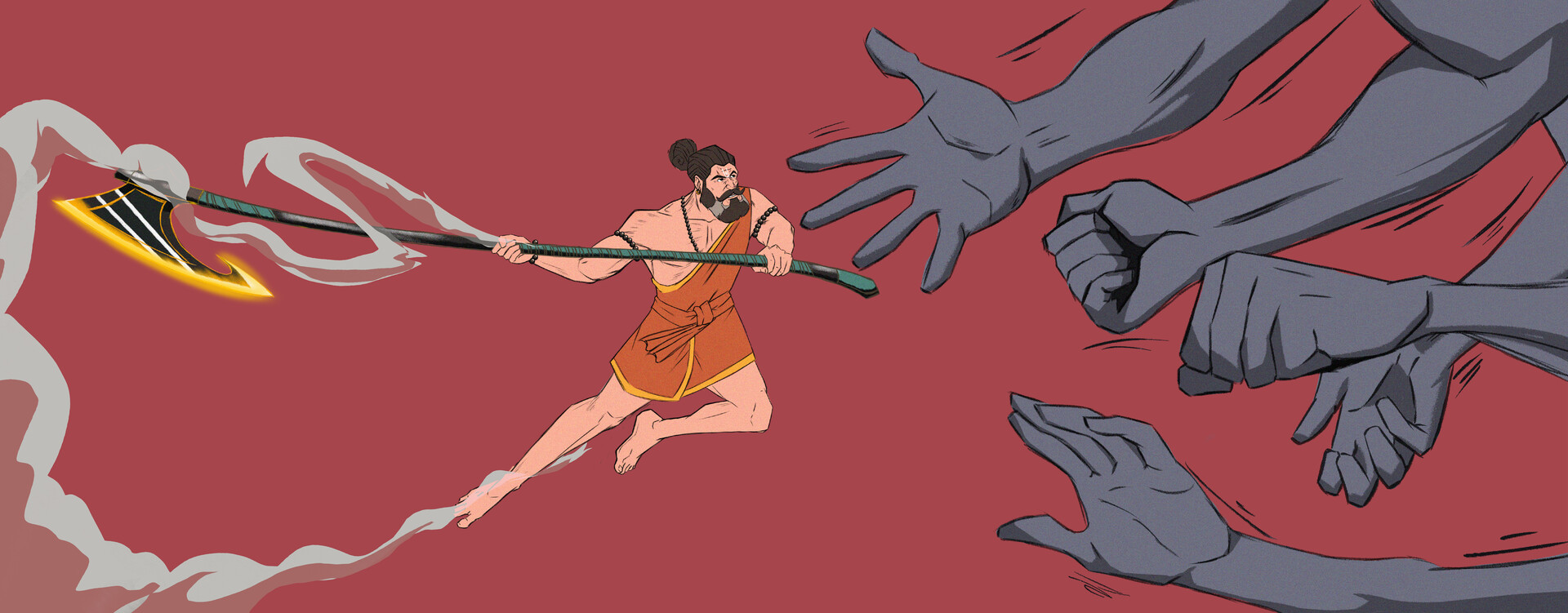 ArtStation - Parshuram vs Sahastrabahu
