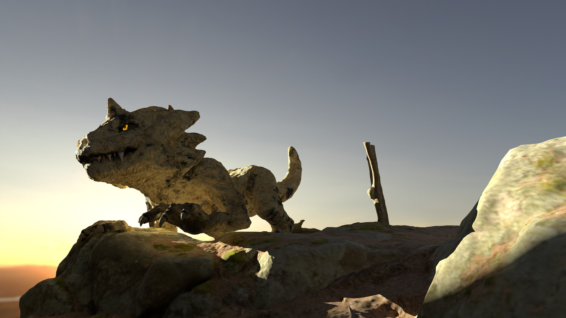 ArtStation - ROCKBITER - A creature from the desert