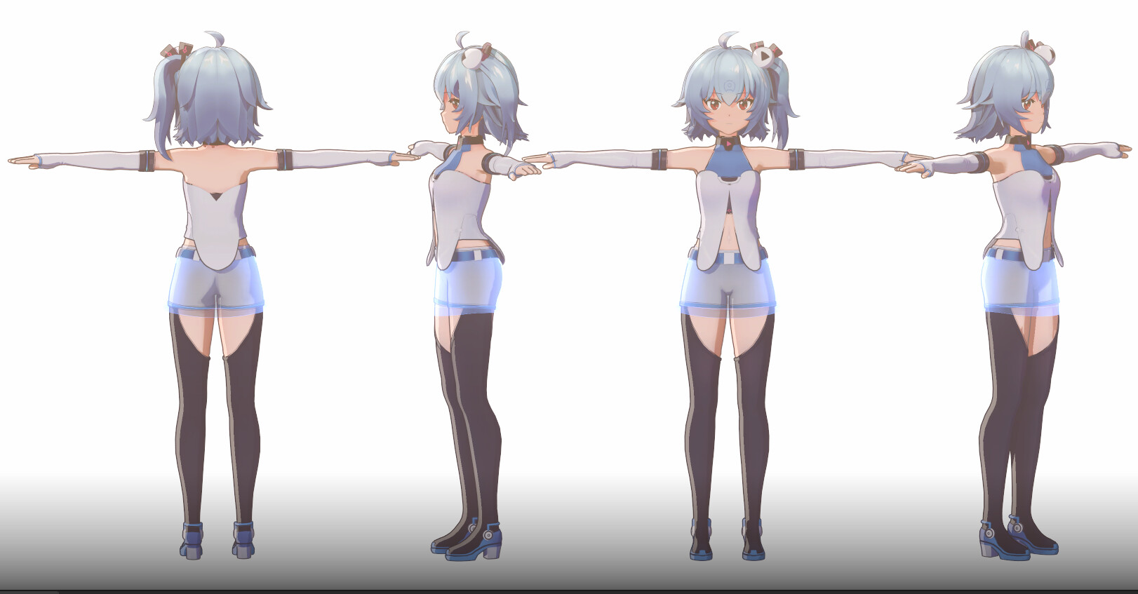 myer gugu - Toon shading 33 娘 (mascot of Bilibili) 10th anniversary 3d ...