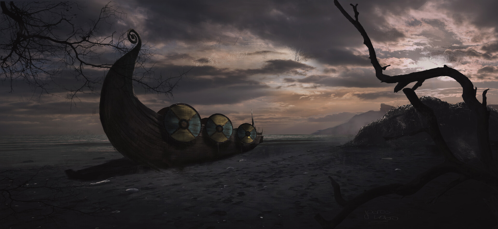 ArtStation - Viking boat