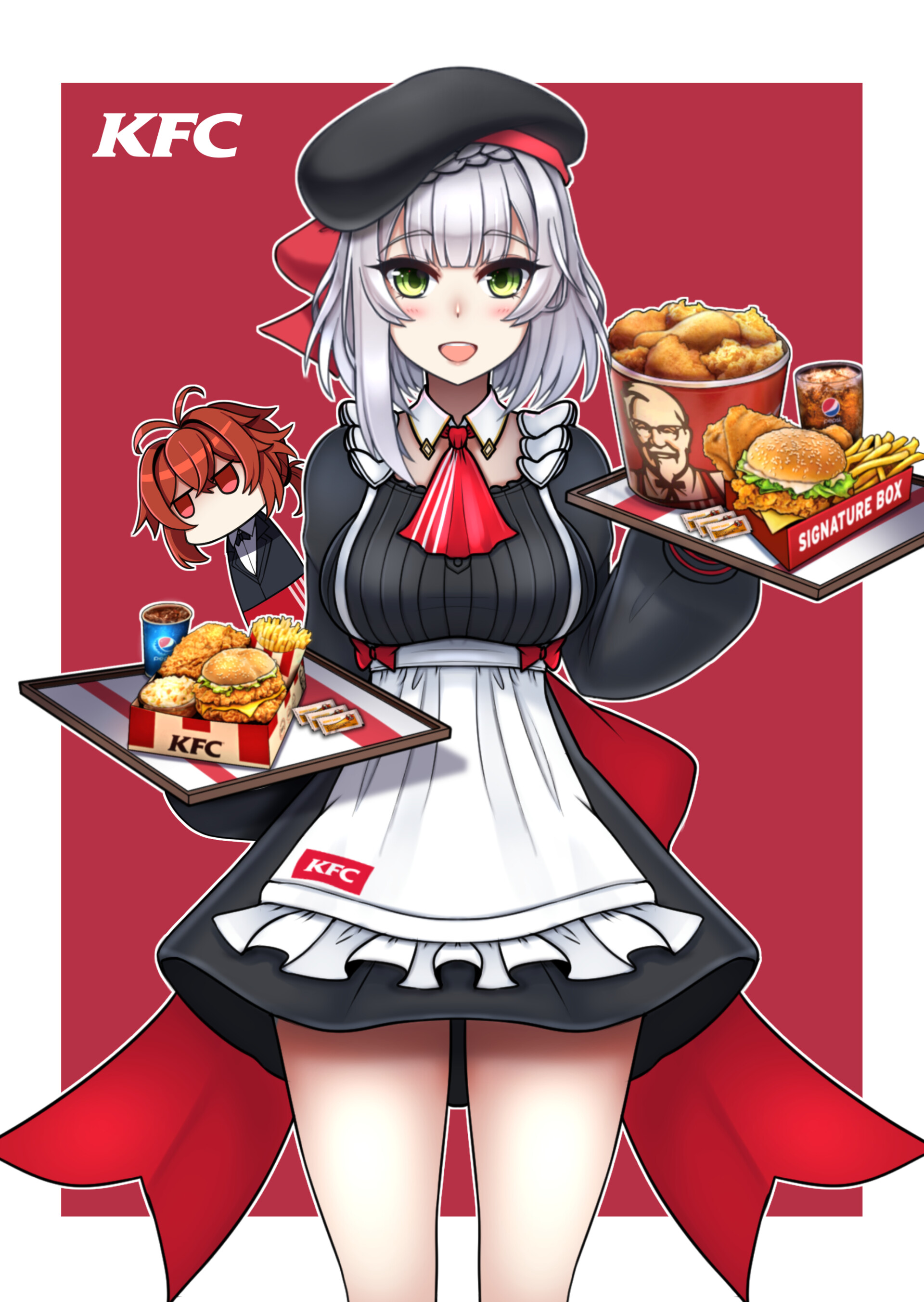ArtStation - [Genshin Impact] Noelle & Diluc KFC Ver.