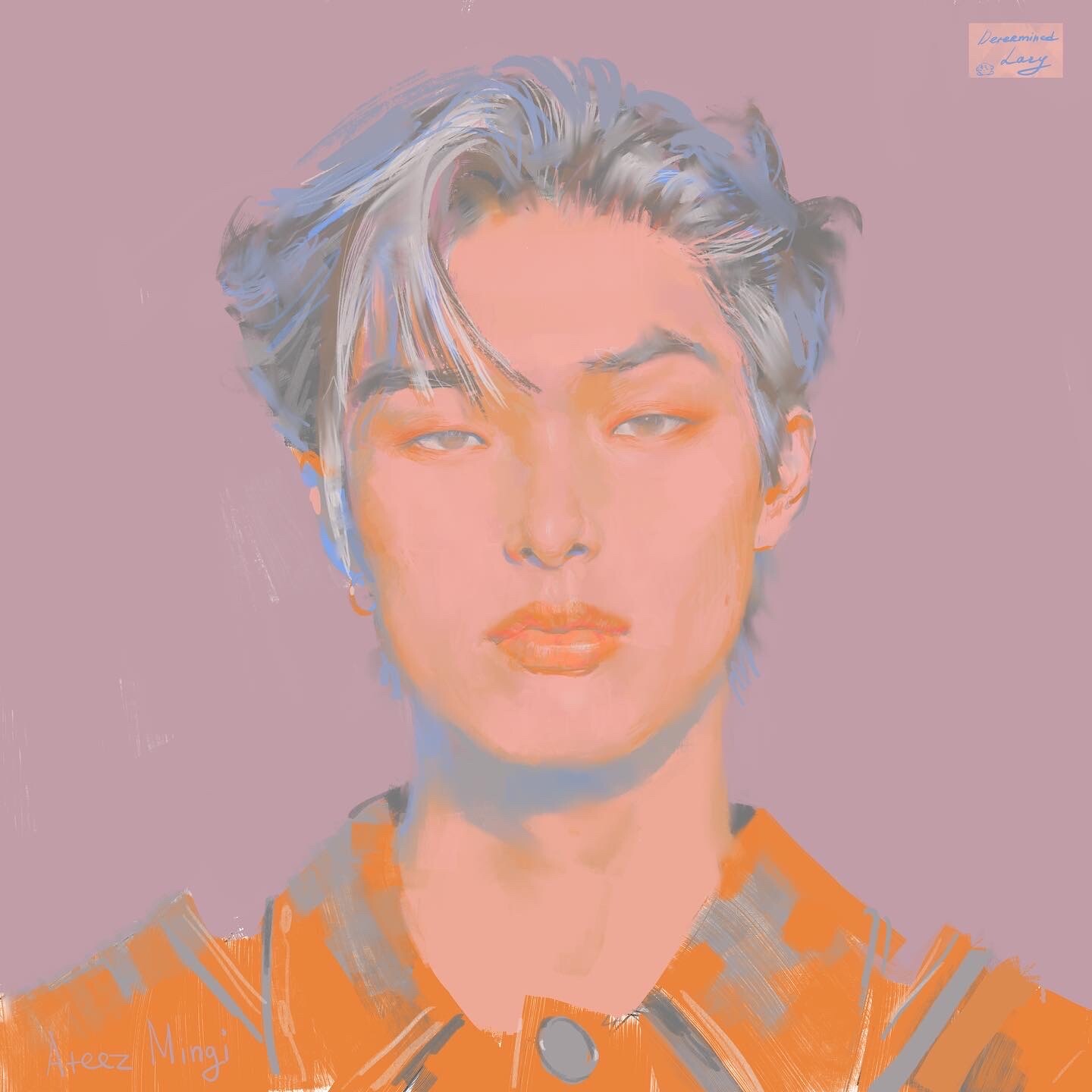ArtStation - Portrait of the Ateez member Mingi