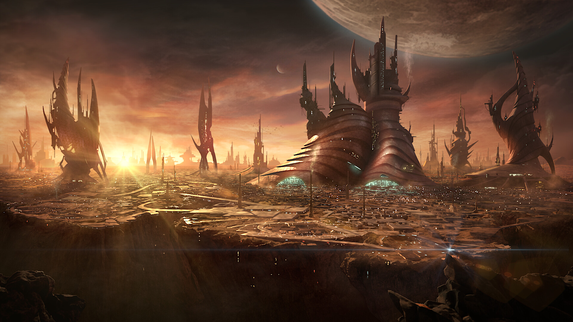 Jordan Baudé - Ancient Alien structures, canyon, Exoplanet