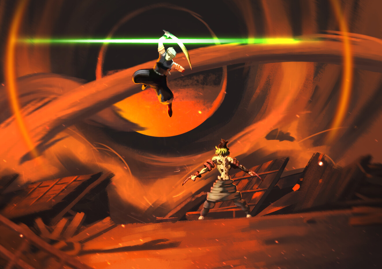 ArtStation - Scene Redraw : Uzui vs Gyutaro