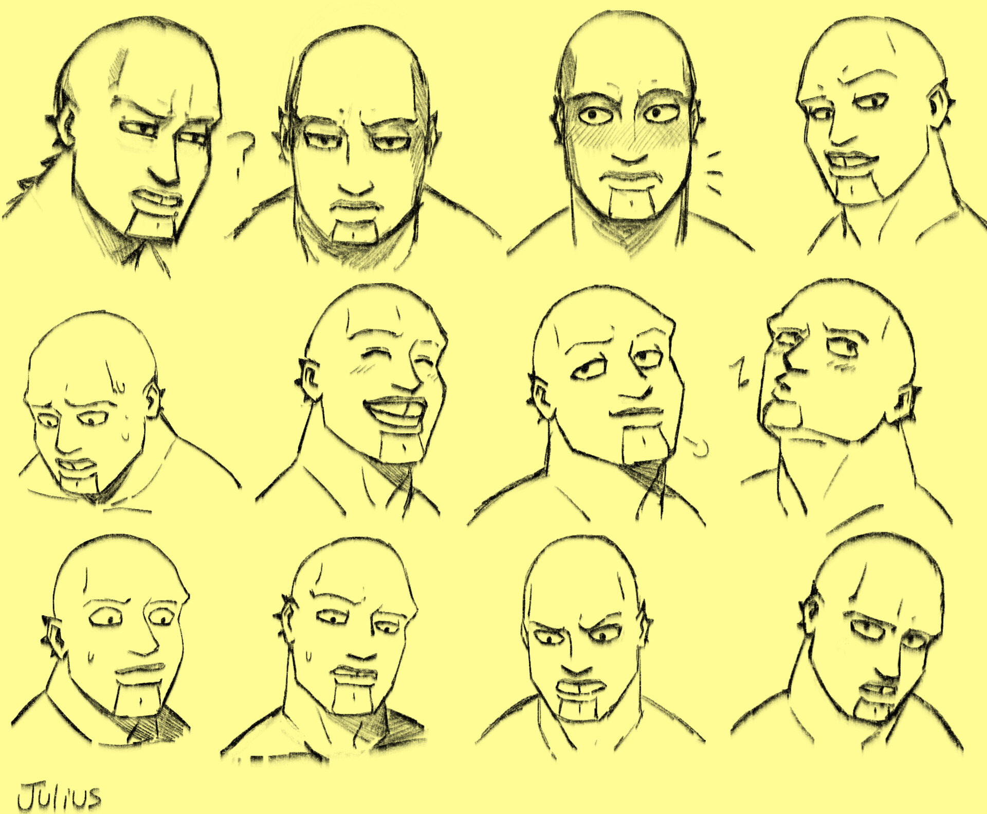 ArtStation - (RPG) Sewer Rats- Julius expression sheet