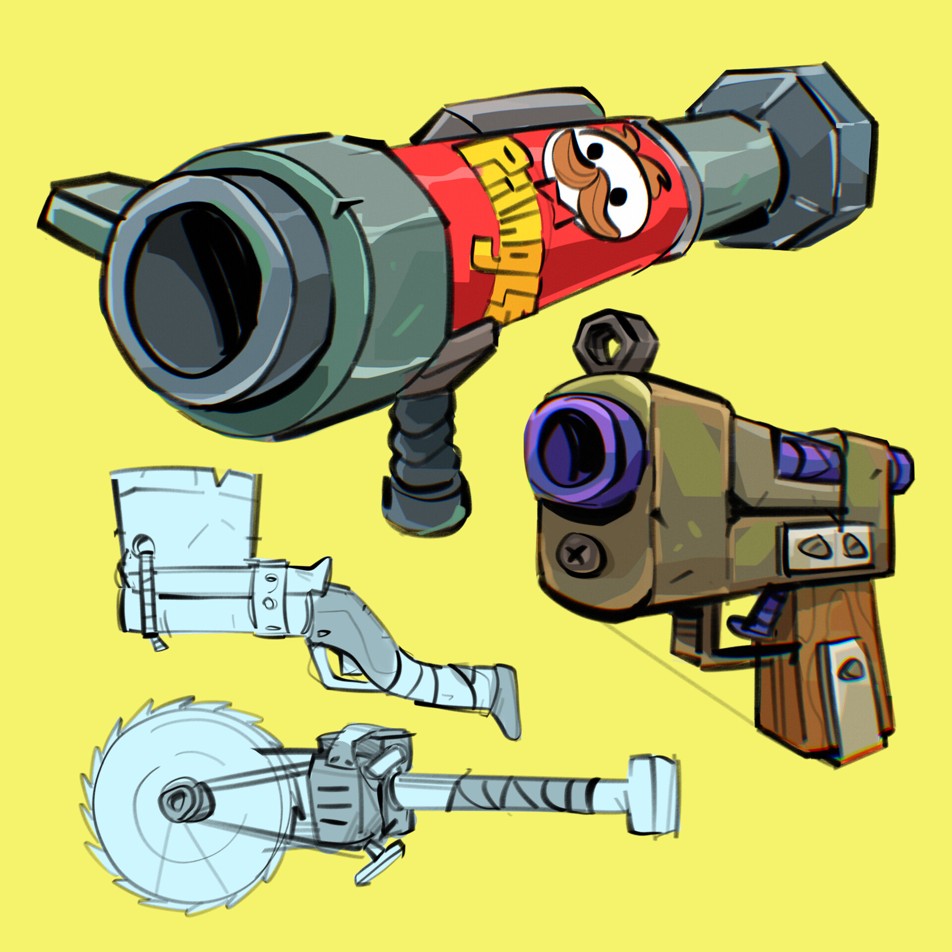 ArtStation - Weapon doodles