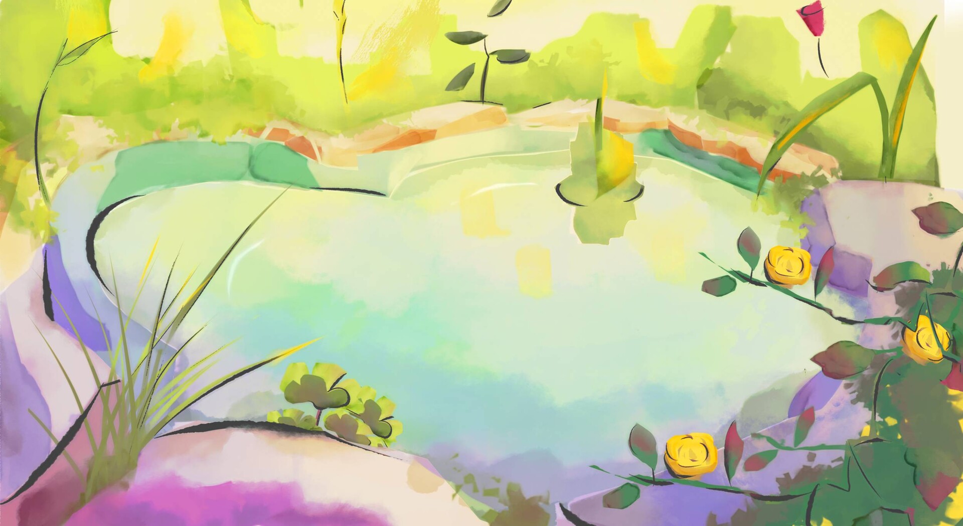 Pierre Etheve - Pond - Experimental Animated Watercolor