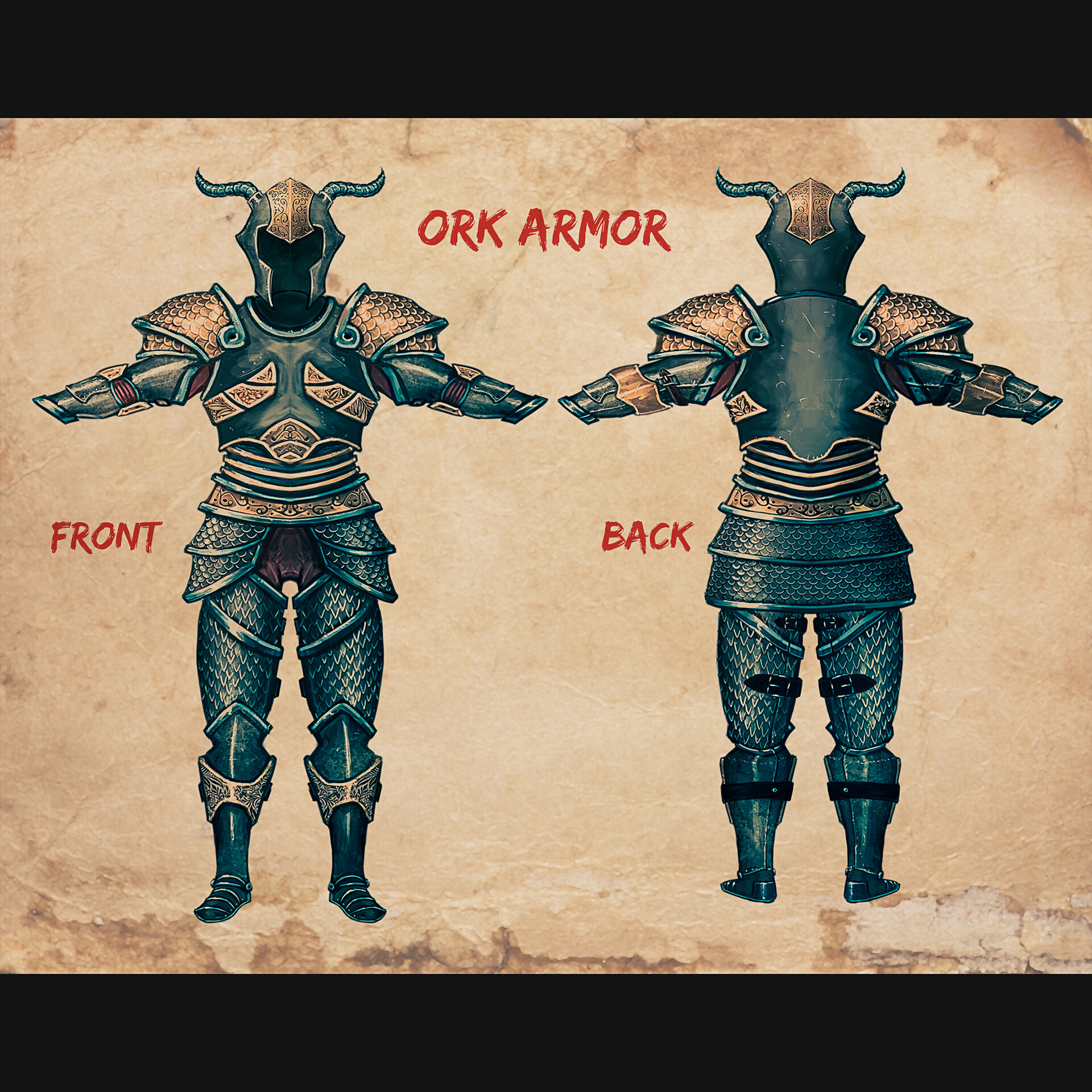 ArtStation - Orc Full-Body armor*