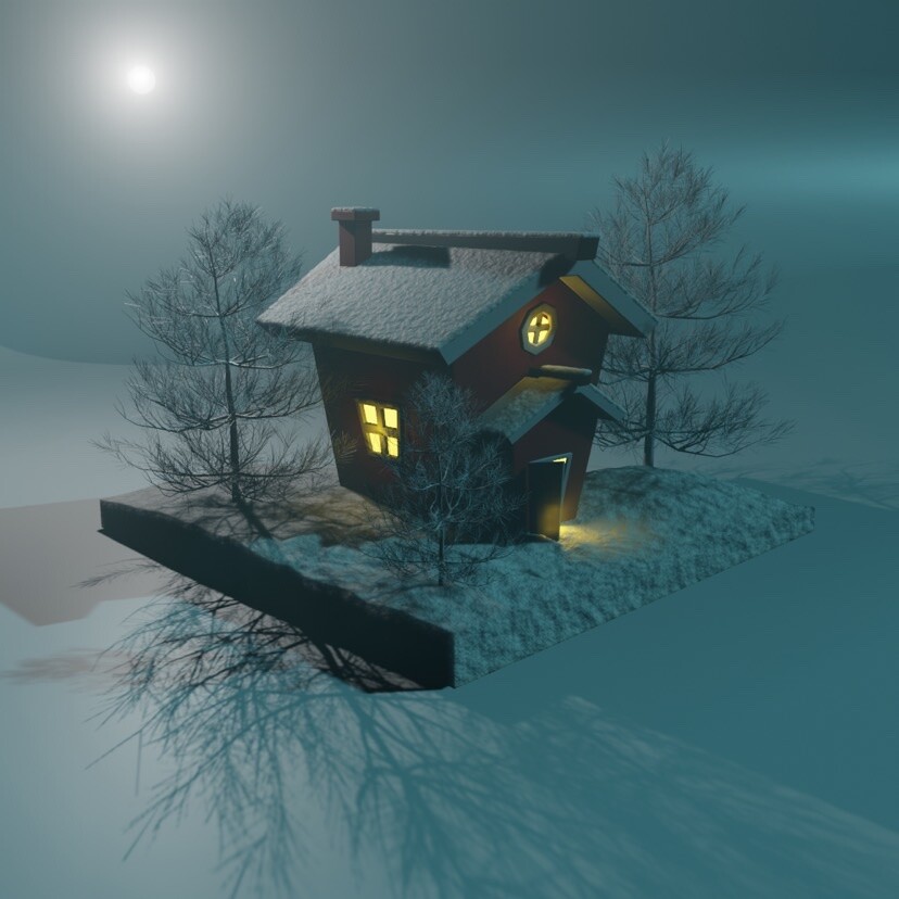 ArtStation - Snowy House