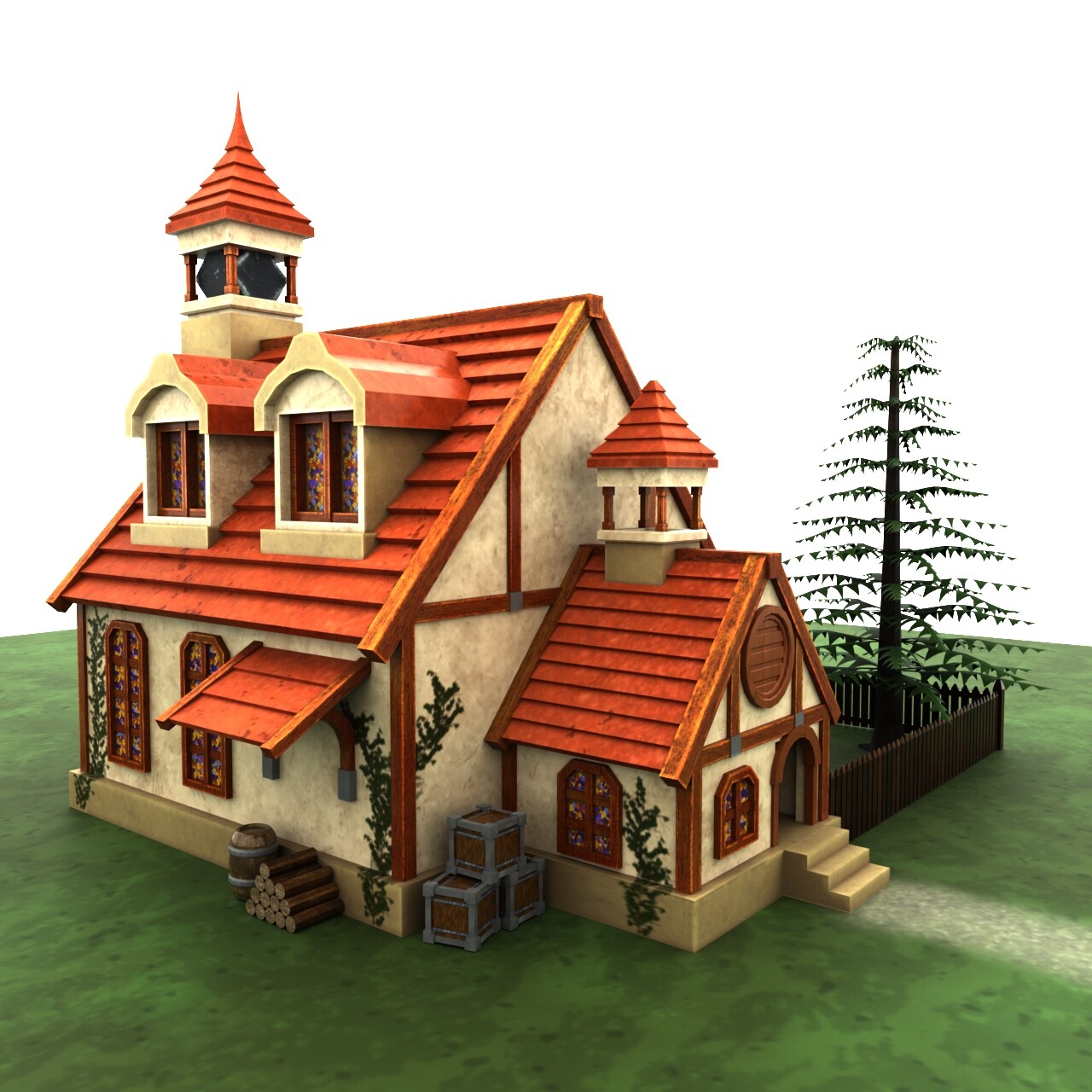 ArtStation - Stylised House Game Modeling