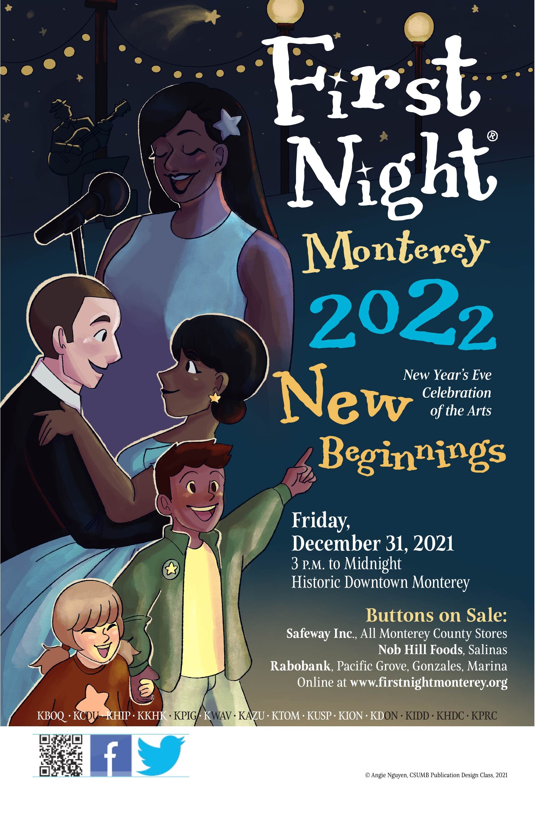 ArtStation - First Night Monterey 2022 Poster Design