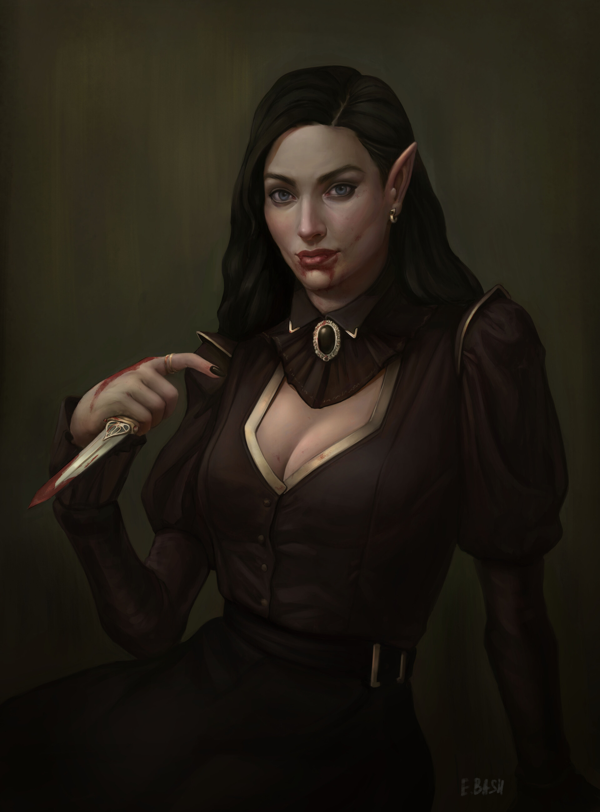 ArtStation - Lady Vampire with knife