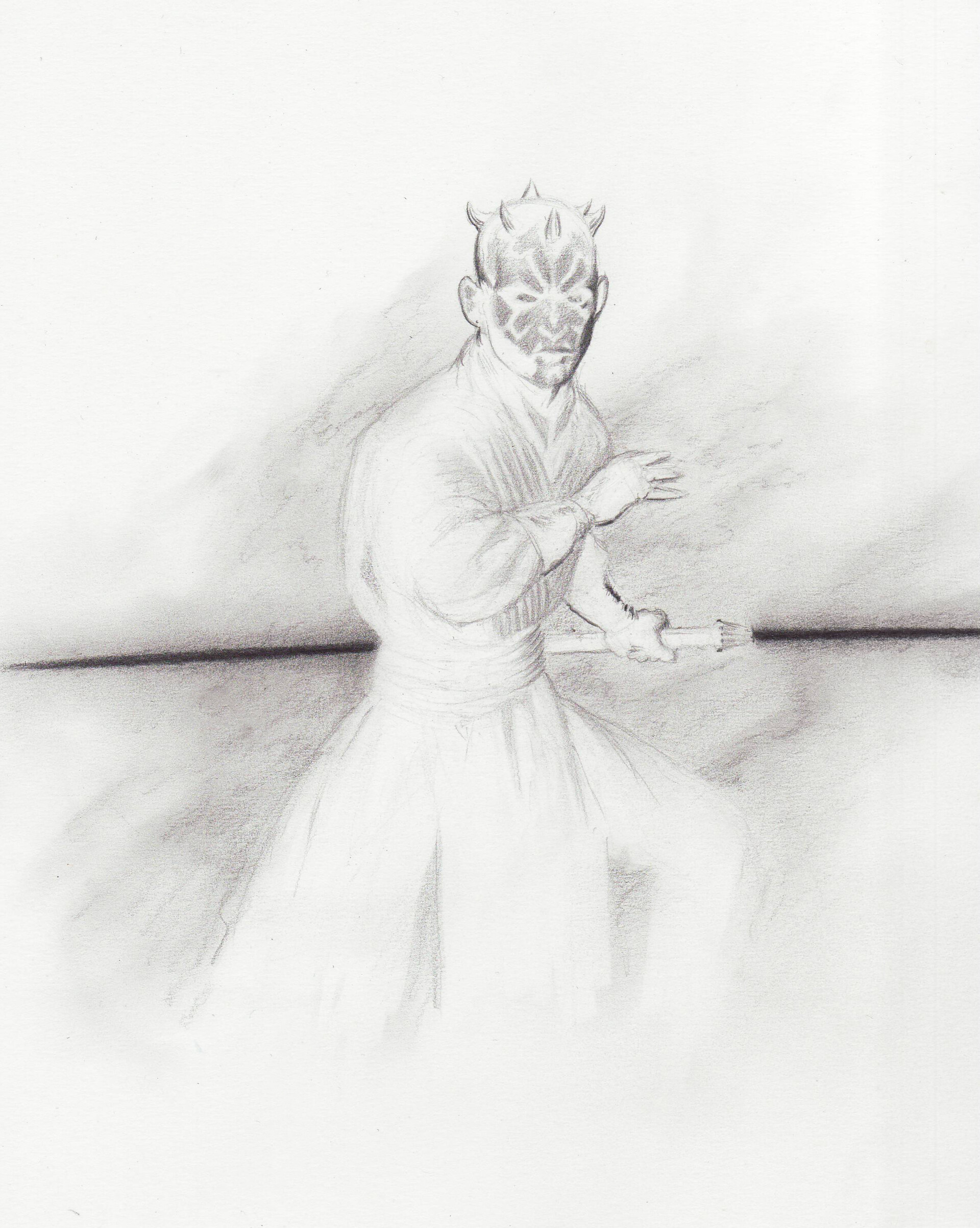 Keith Franklin - Negative Sketch - Darth Maul