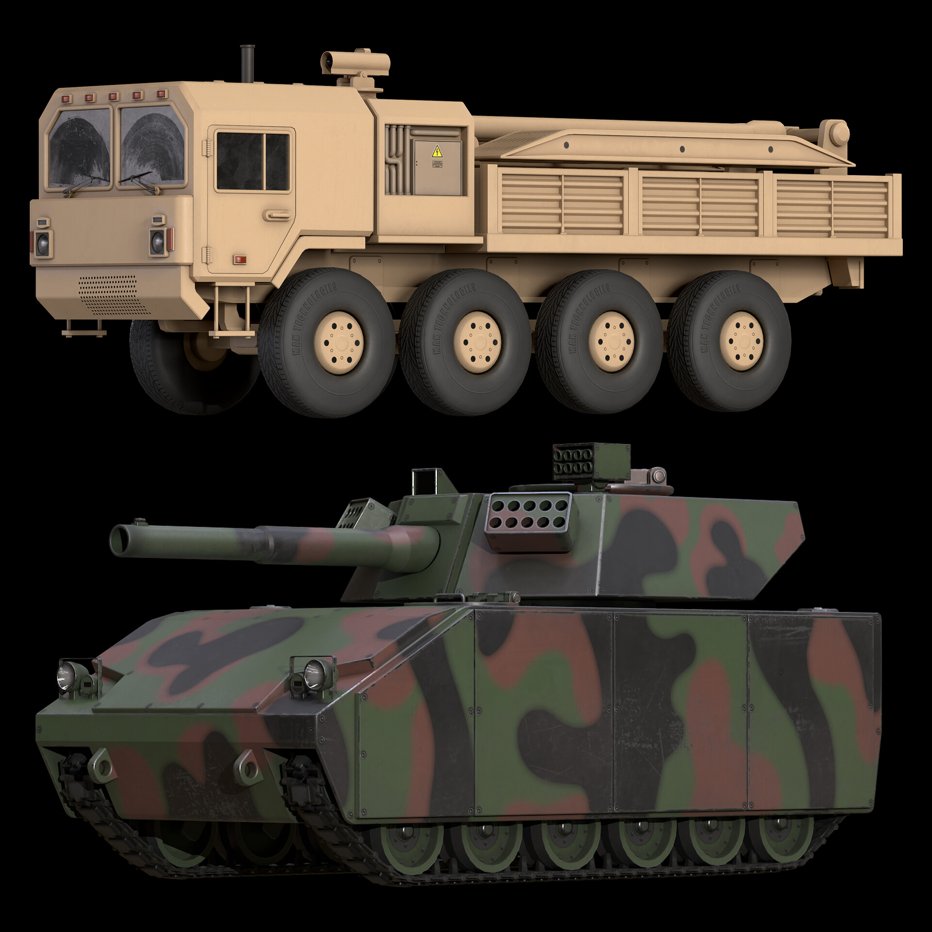 ArtStation - Test Vehicles (Wheeled, Tracked, Subsurface)