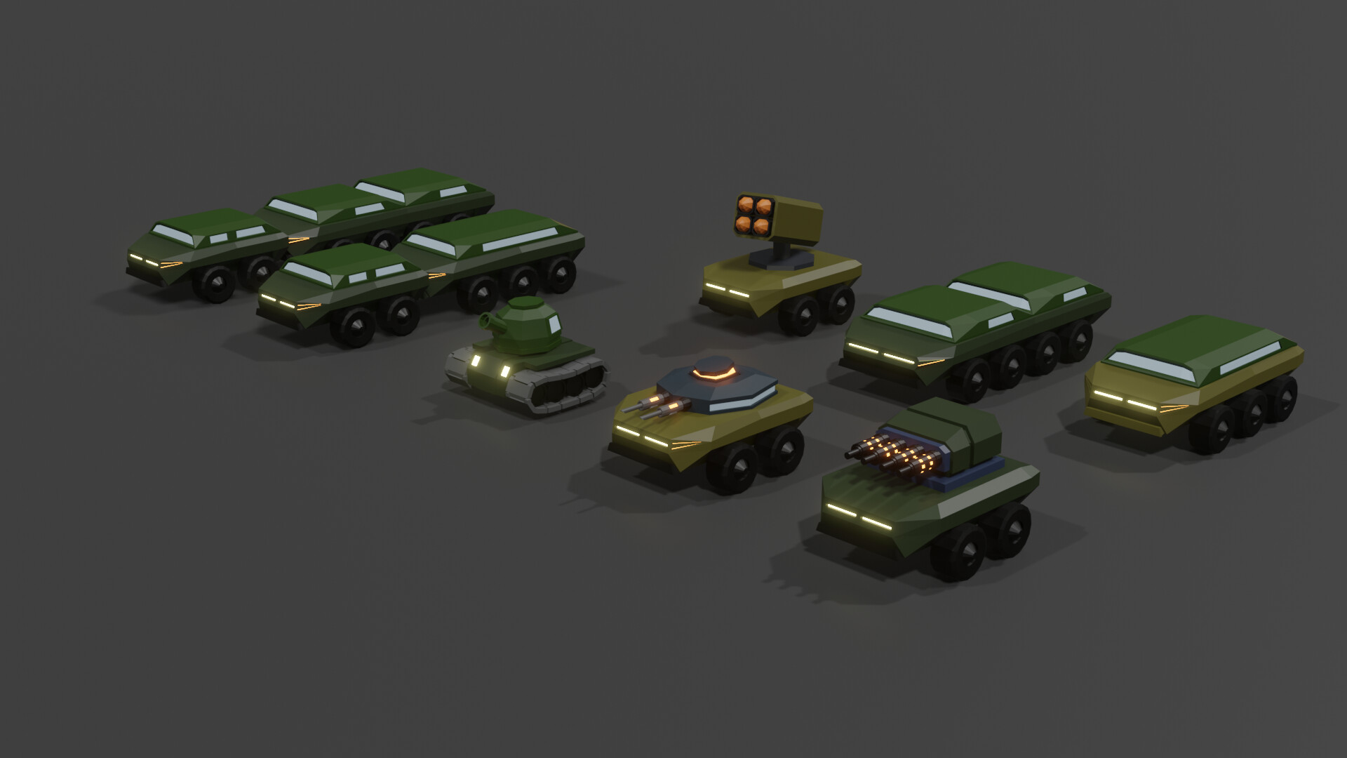 ArtStation - Low-Poly Military Vehicles