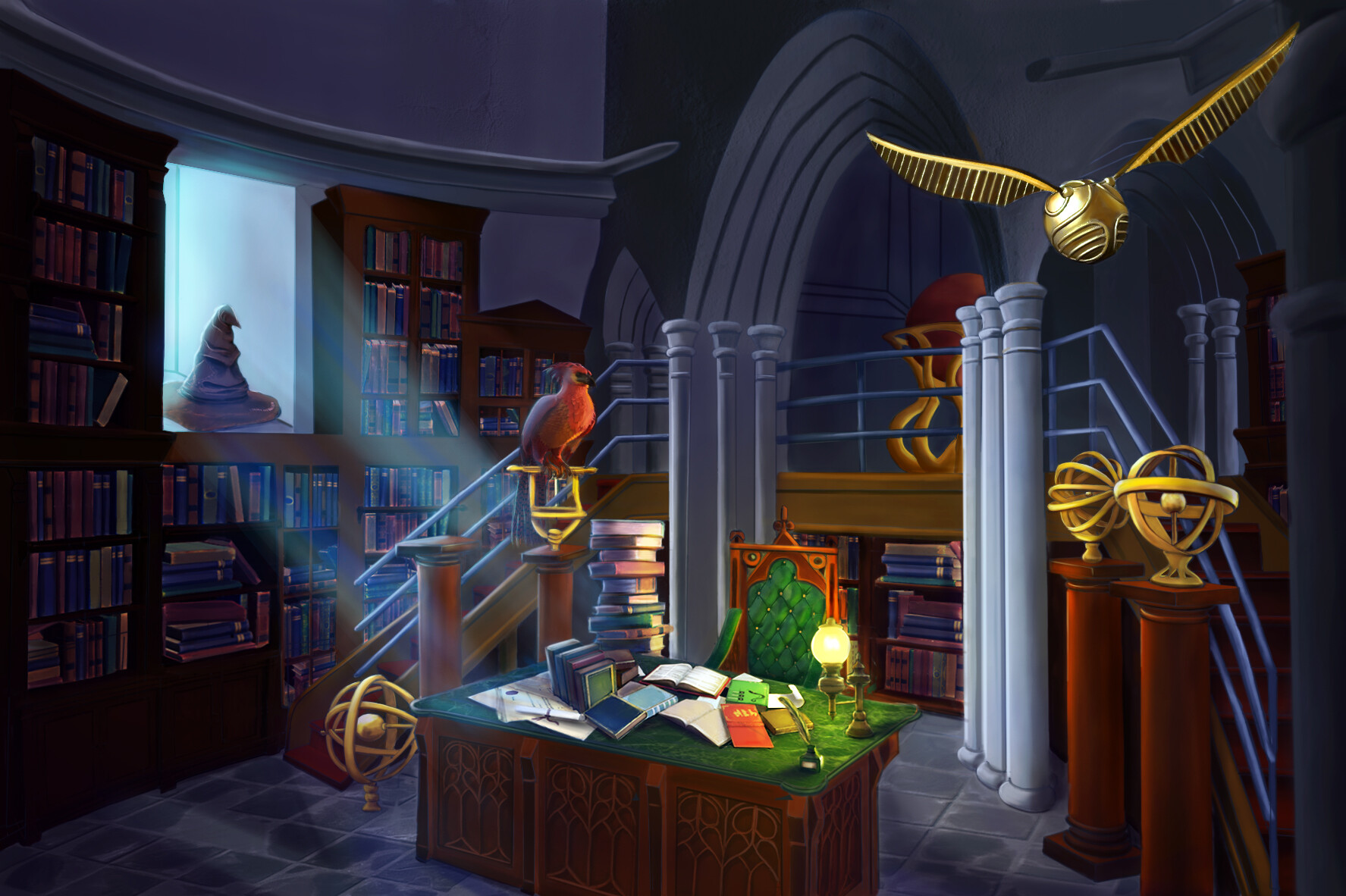 ArtStation - Hogwarts office